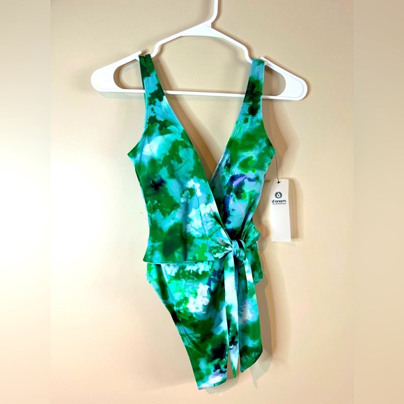 Mono B | Swim | Anthropologie Mono B Green And Blue Tiedye Swimsuit ...